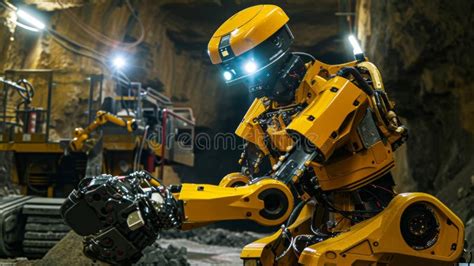 Industrial Mining Robot At Work Stock Image Image Of Technology Earthmoving 319251283