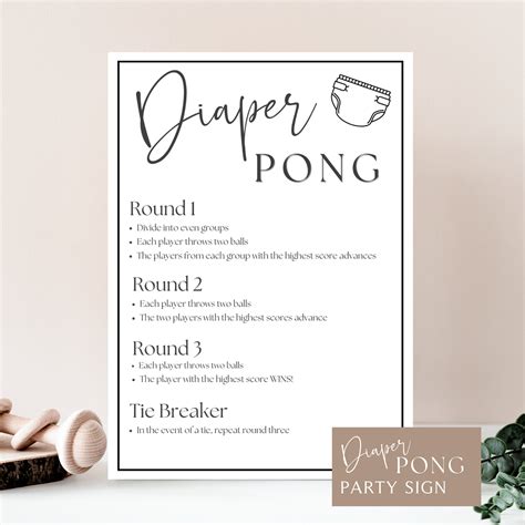 Free Printable Diaper Pong Rules Free Printables