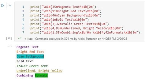 🎨 Add Color And Formatting To Your Microsoft Fabric And Databricks Aleksi Partanen