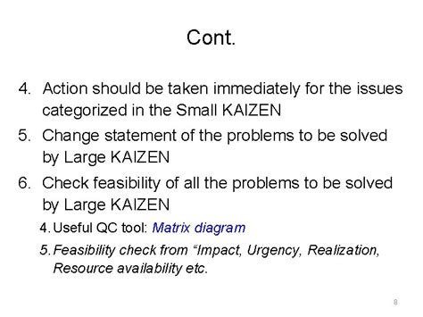KAIZEN Step 1 Selection Of KAIZEN Theme KAIZEN