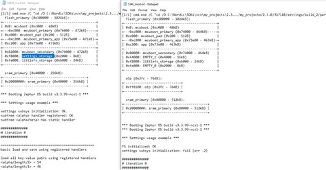 Settings Subsystem Fails Initialization On The Nrf5340dk Nordic Qanda