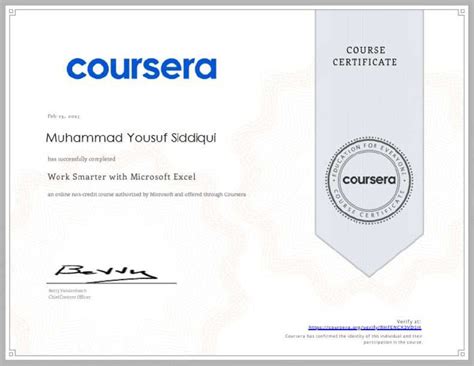 Microsoft Excel Certificate Pdf