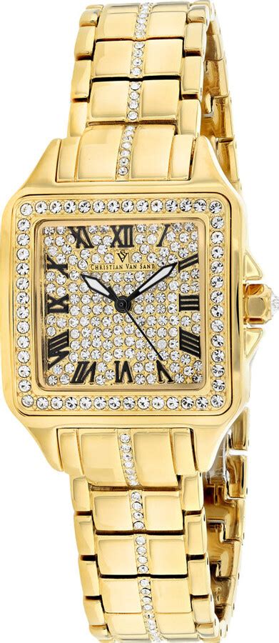 Christian Van Sant Womens Gold Tone Dial Watch Shopstyle