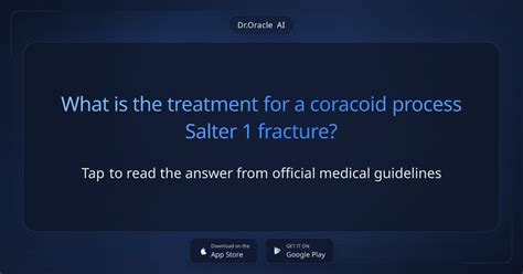 What Is The Treatment For A Coracoid Process Salter 1 Fracture