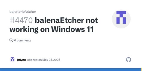 balenaetcher not working on windows 11 · issue 4470 · balena io etcher · github