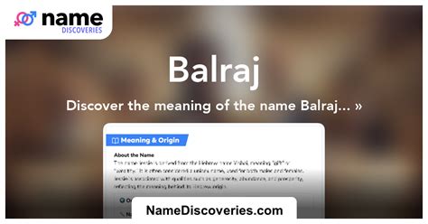 Balraj Name Meaning And Origin