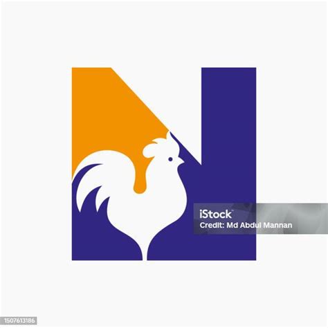 암탉 기호가 있는 문자 N 가금류 로고 치킨 로고 수탉 한숨 벡터 템플릿 가금류에 대한 스톡 벡터 아트 및 기타 이미지 가금류 가축 개념 Istock