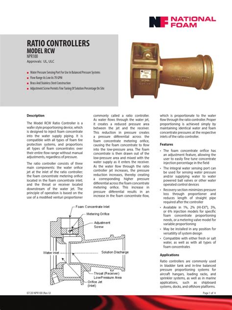 Npr100 Ratio Controller Model Rcw Pdf Pipe Fluid Conveyance Valve