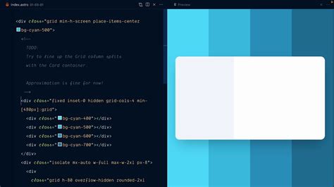 Lining Up Grid Columns With The Card