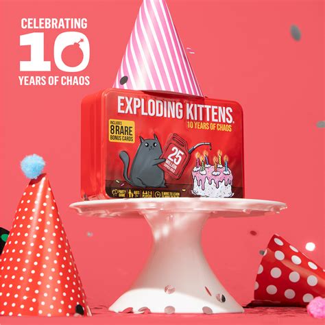 Exploding Kittens Original Edition 10th Anniversary Tin Edition