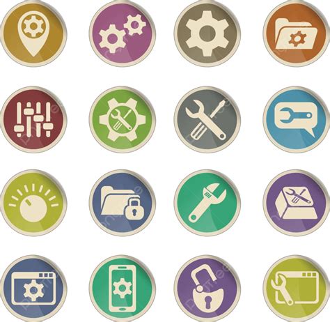 Settings Icon Set Key Folder Lock Vector Vector Key Folder Lock Vector Png And Vector With
