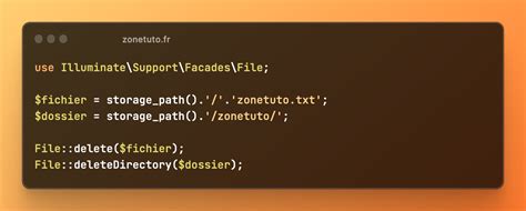 Laravel Comment Supprimer Un Fichier Ou Un Dossier Avec Tous Ses Fichiers
