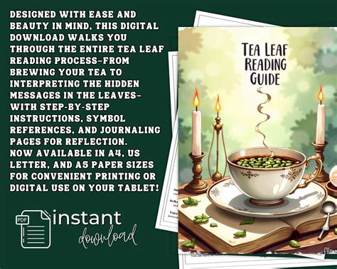 Tea Leaf Reading Guide Printable Tasseography Symbols Pdf Pattern