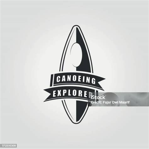 간단한 모험 카약 기호 아이콘 카누 빈티지 벡터의 일러스트레이션 디자인 강에 대한 스톡 벡터 아트 및 기타 이미지 강 급류 강 나무 뗏목 Istock
