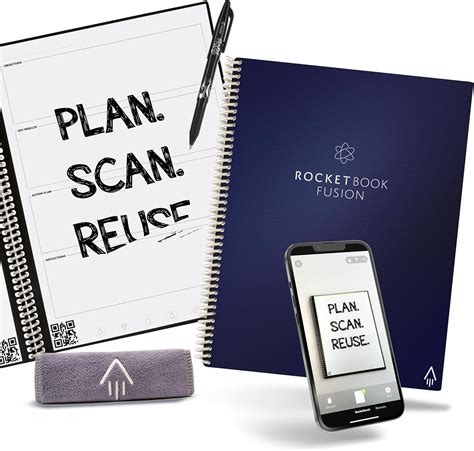 Rocketbook Fusion Reusable Digital Notebook Smart Notepad A4 Blue 7