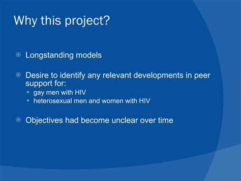 Hiv Peer Support Evaluation Project Positive Life Nsw And Acon Ppt