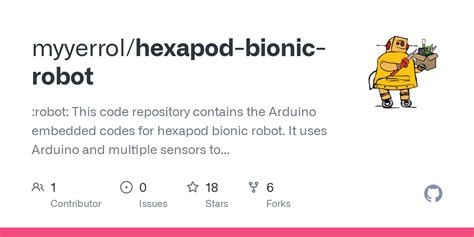 GitHub Myyerrol Hexapod Bionic Robot Robot This Code Repository Contains The Arduino
