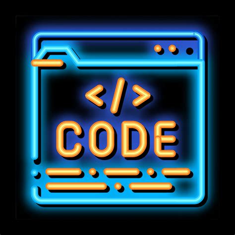 Code File Computer System Neon Glow Icon Illustration 19478527 Vector Art At Vecteezy