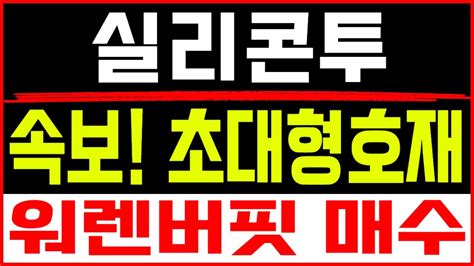 주식투자 실리콘투 워렌버핏 매수 실리콘투 실리콘투주가 실리콘투목표가 실리콘투주가전망 Youtube