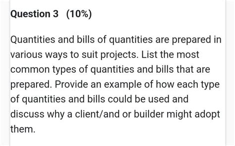 solved quantities and bills of quantities are prepared in