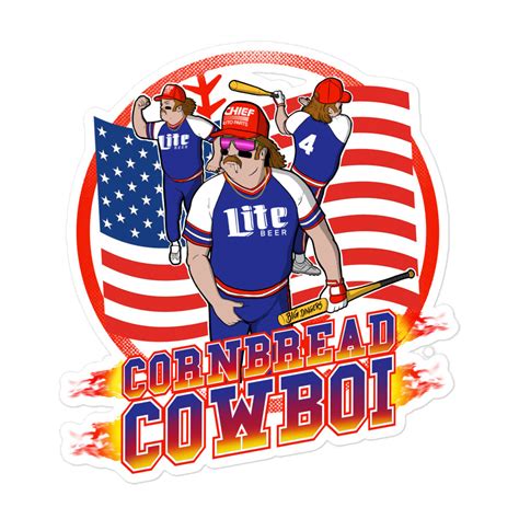 Cowboi Dinger Bubble Free Stickers Cornbread Country Club
