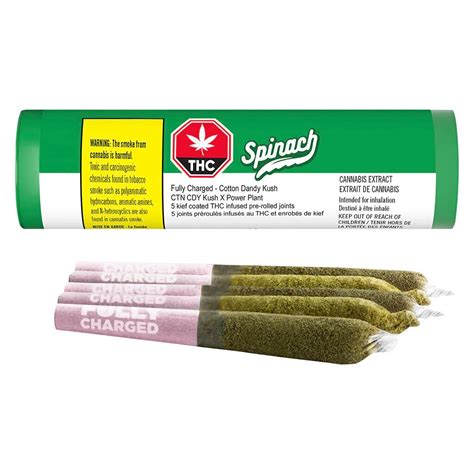 Spinach Fully Charged Cotton Dandy Kush Infused Pre Roll Prairie