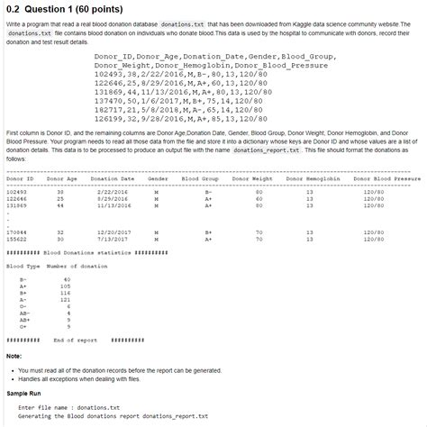 Solved 02 Question 1 60 Points Write A Program That Read