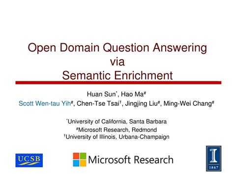 Ppt Open Domain Question Answering Via Semantic Enrichment Powerpoint