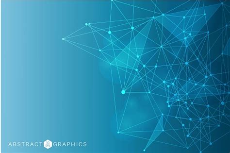 큰 데이터 시각화 배경입니다 현대 미래 가상 추상 배경입니다 과학 네트워크 패턴 선 및 점 들을 연결입니다 글로벌 네트워크 연결 벡터입니다 약국에 대한 스톡 벡터 아트 및