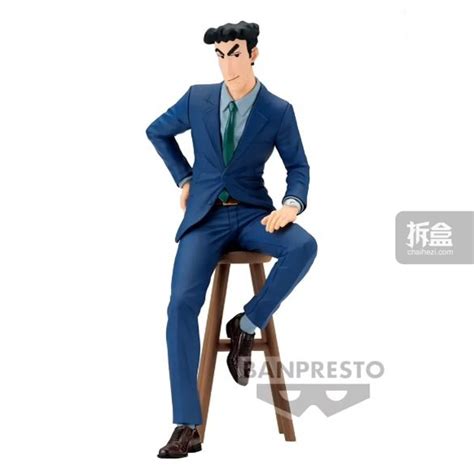 Banpresto眼镜厂 蜡笔小新 西服 野原广志 椅子 景品 拆盒