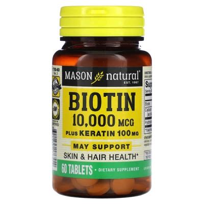 Mason Natural Biotin Plus Keratin: инструкция + цена в аптеках ...