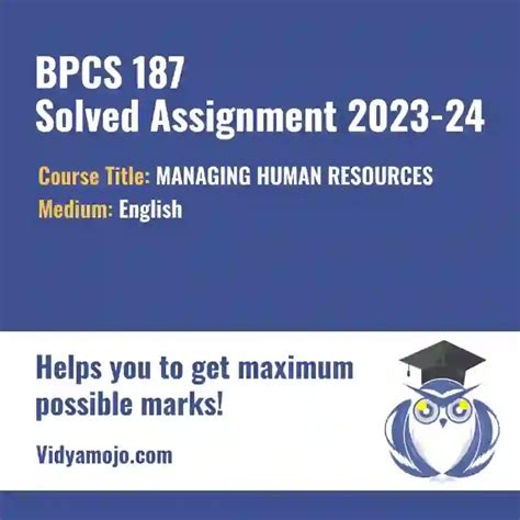 IGNOU BPCS 187 Solved Assignment 2023 24 English Medium PDF