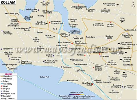City Map Of Kollam Kerala