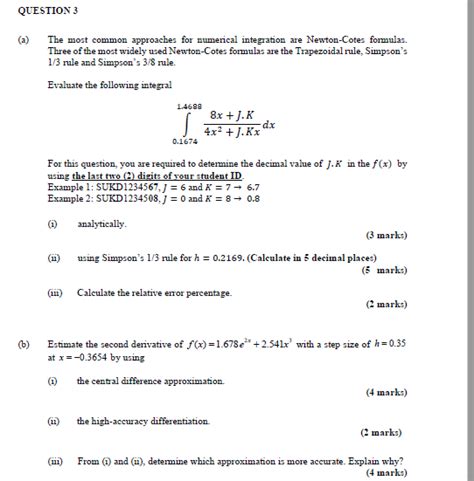 solved question 3 the most common approaches for numerical