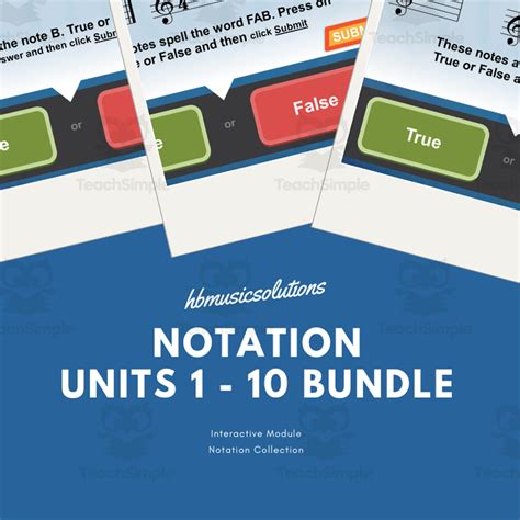 notation treble clef units 1 10 interactive notation exercises by teach simple
