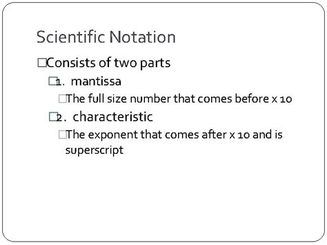 Scientific Notation Objectives Express Numbers In Scientific Notation