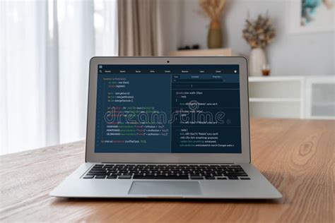 Software Development Programming On Computer Screen For Modish Application Stock Image Image