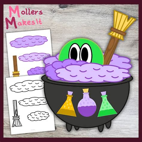 Witch Cauldron Craft Template Mollers Makes It