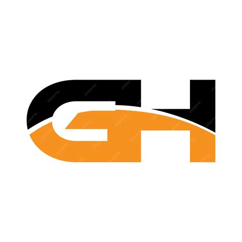 Premium Vector Gh Custom Typography Logo Design