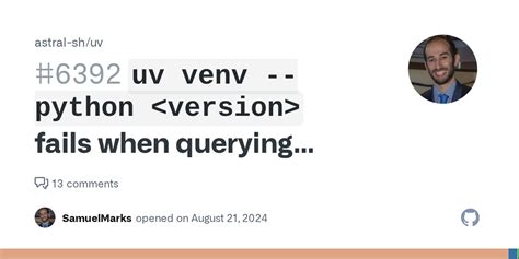 `uv Venv Python ` Fails When Querying Managed Python Interpreter On
