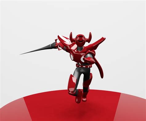 Fajar Sidique On Linkedin Blender 3d Animation Character Red Bull Warrior Pose 2