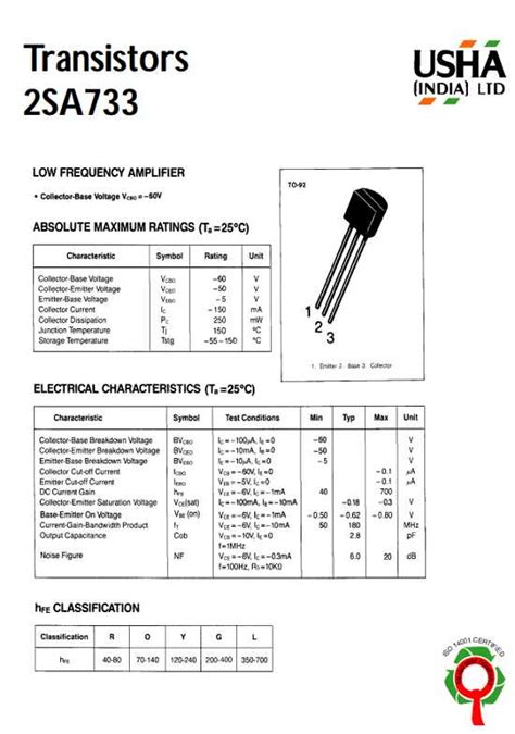 Unlock The Potential A733 Transistor Datasheet Revealed