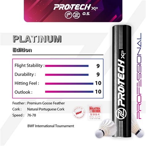 Protech Platinum Edition Shuttlecocks Shopee Malaysia