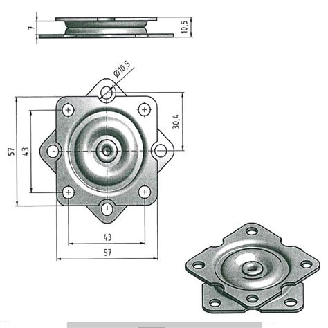 Rotating Assembly 57x57 Motedis