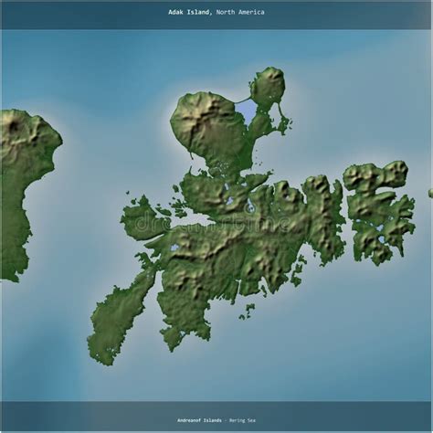 Adak Island United States Cropped To Square Physical Stock