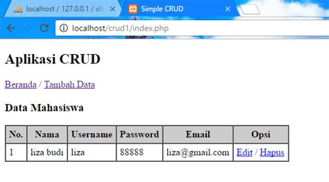 Jalgara Tutorial Membuat Aplikasi CRUD Sederhana Dengan PHP Dan MySQL