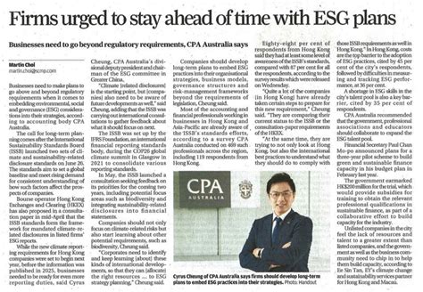 Cyrus Cheung On Linkedin Cpa Esg Issb