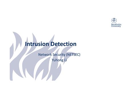l6 1 intrusion detection intrusion detection network security netsec