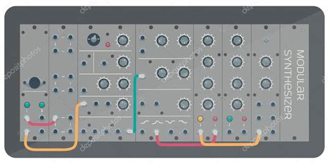 Modular Synthesizer With Wires Music Electronics Stock Vector By ©veraganis 110127186