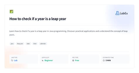 How To Check If A Year Is A Leap Year Labex